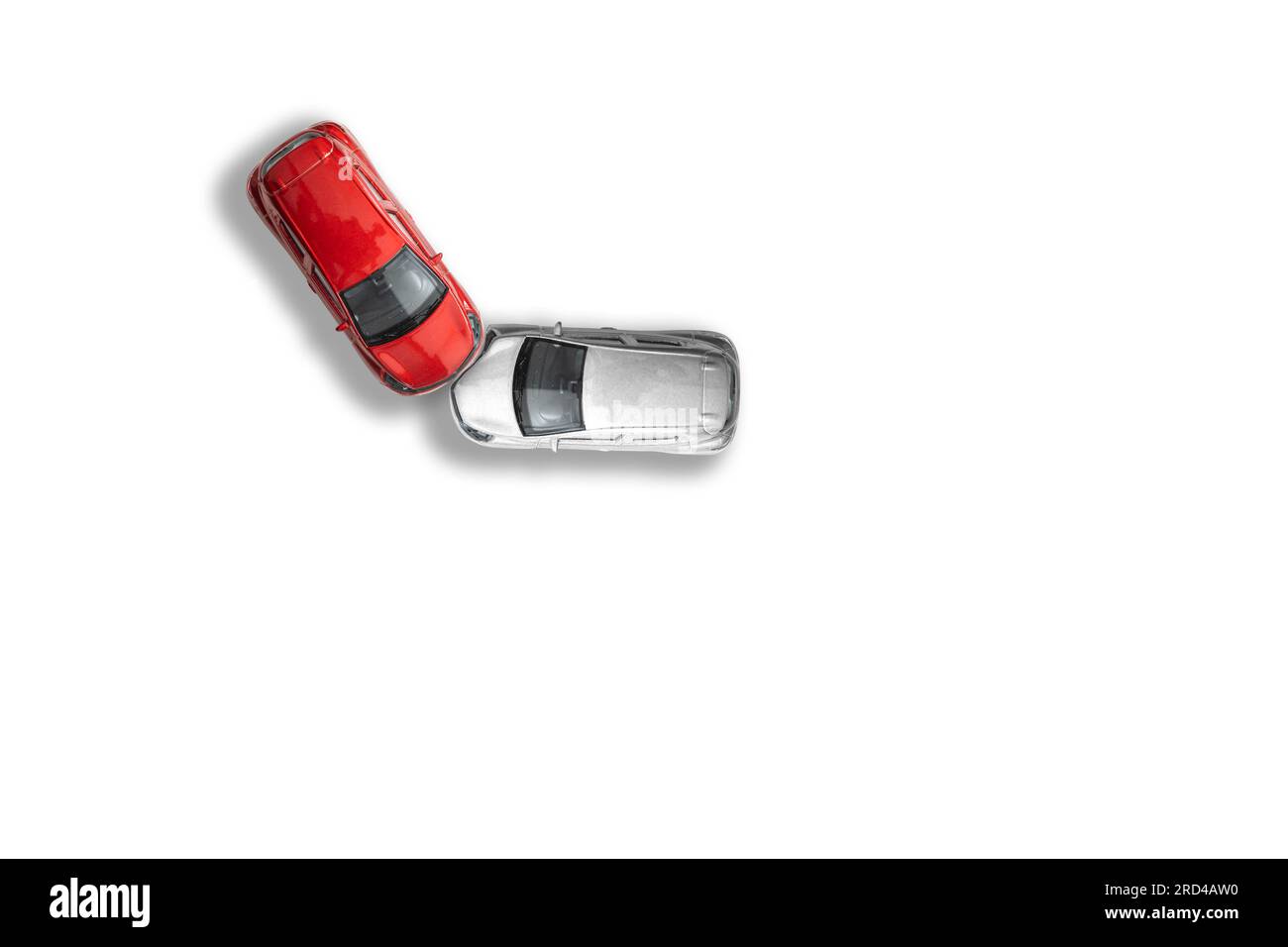 Car accident. Car crash. Top view Stock Photo - Alamy