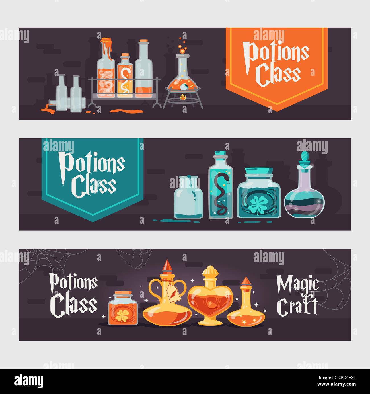 Potion class banners set Stock Vector Image & Art - Alamy