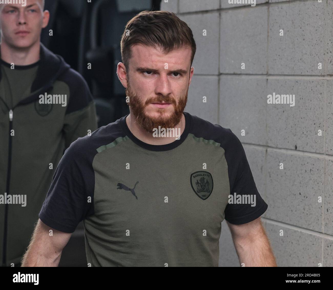 Nicky Cadden #7 of Barnsley arrives during the Pre-season friendly ...