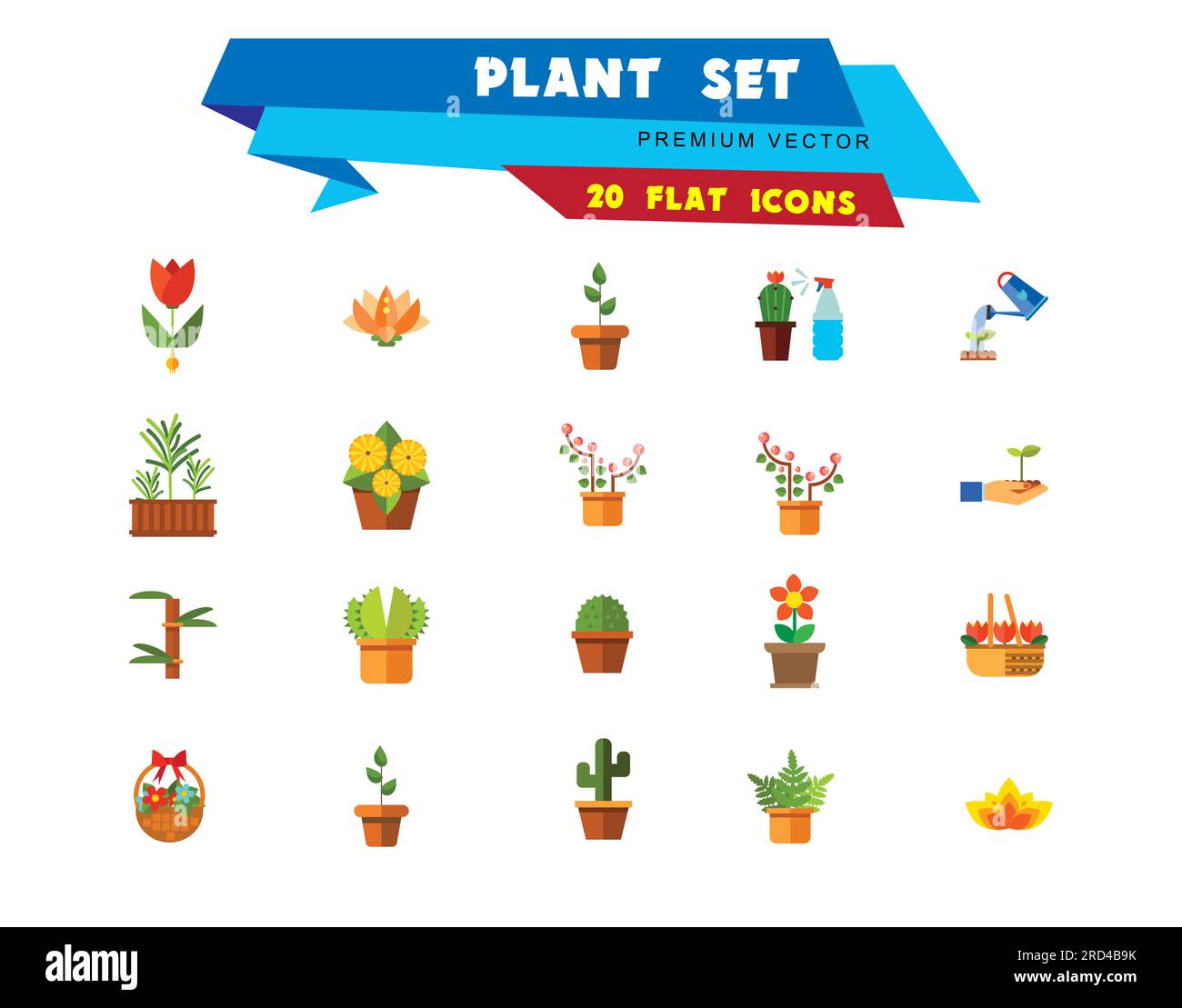 Plant Icon Set Stock Vector Image & Art - Alamy