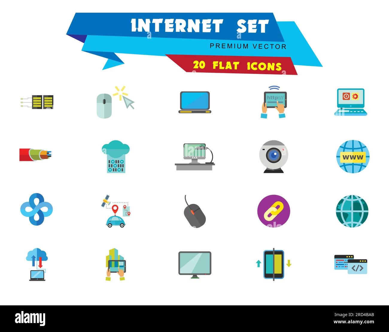 Internet Icon Set Stock Vector Image & Art - Alamy