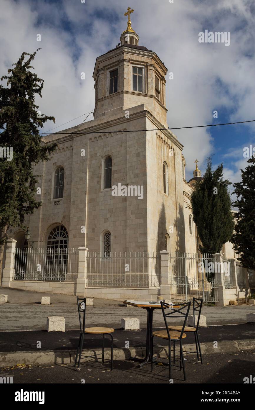 The Russian Orthodox Cathedral of the Holy Trinity in Jerusalem Stock ...
