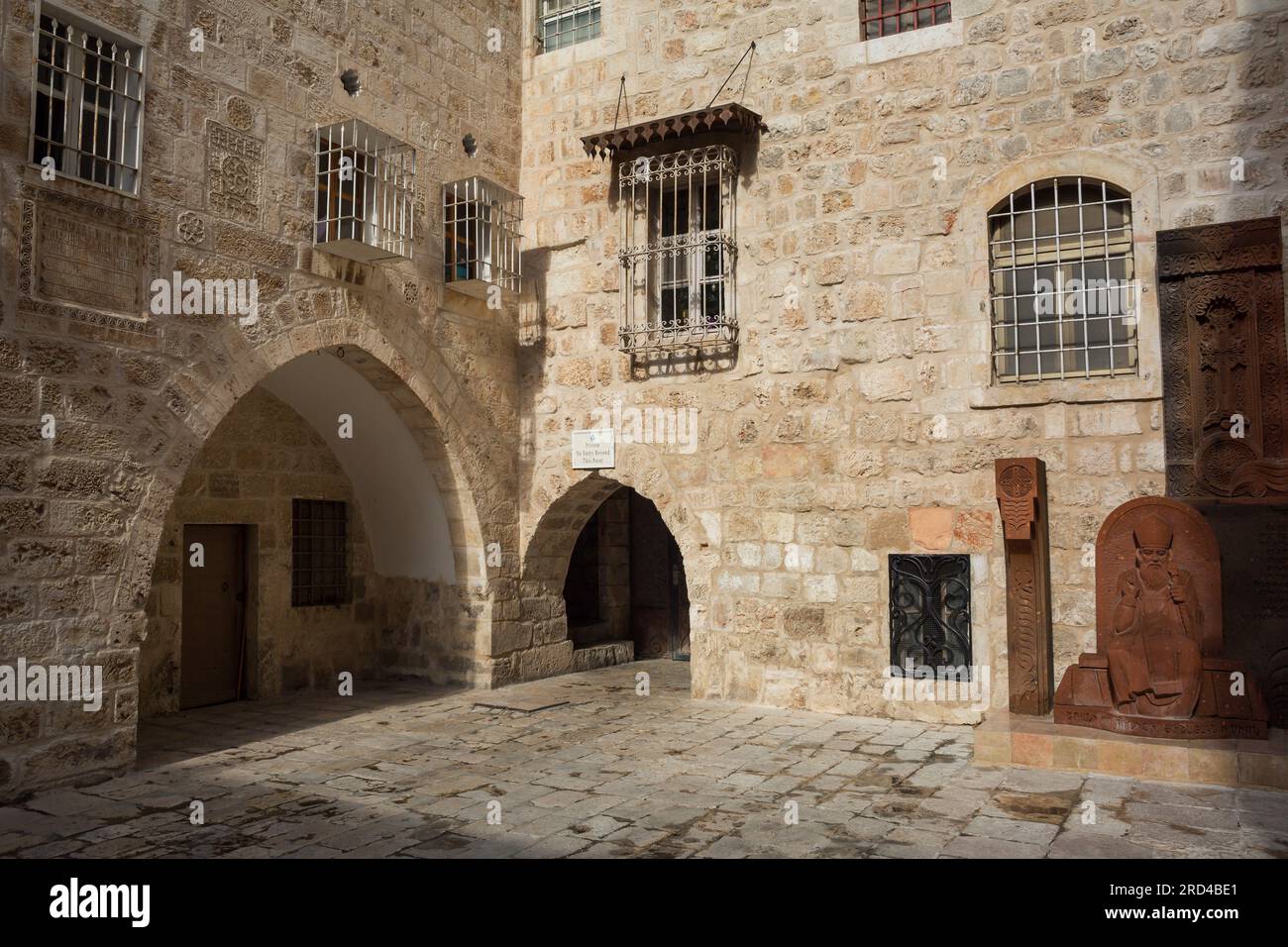 Courtyard of St Jacques Convent in the Armenian Quarter of the Old City ...