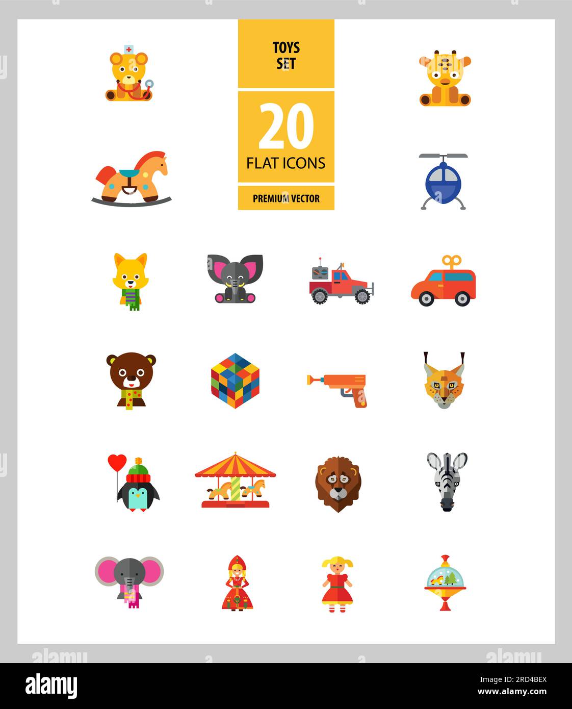Toys Icons Set Stock Vector Image & Art - Alamy