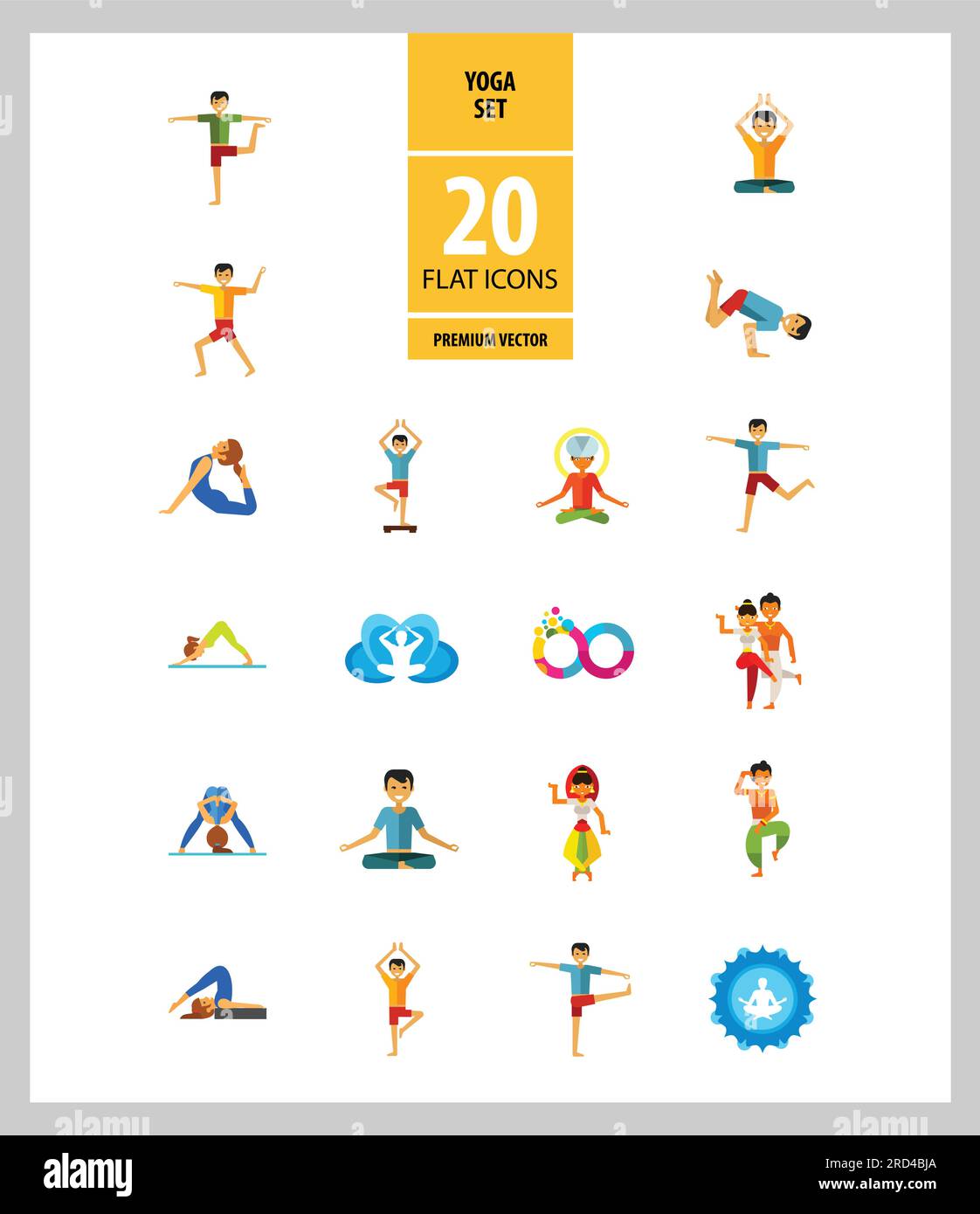 Yoga Icon Set Stock Vector Image & Art - Alamy