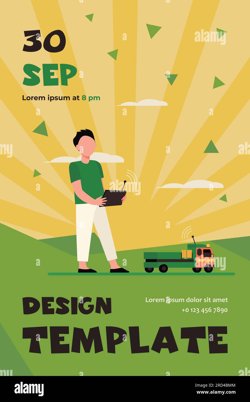 Boy playing with radio controlled toy Stock Vector Image & Art - Alamy