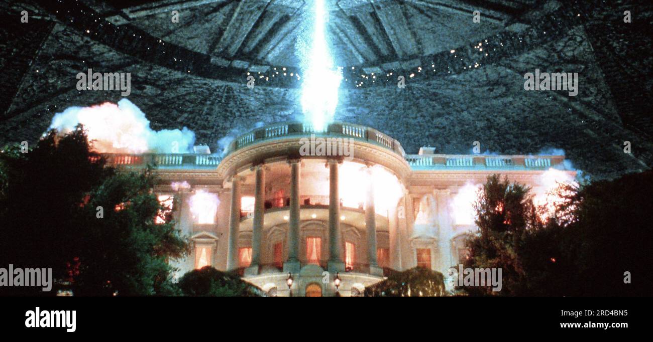 Independence Day Whitehouse scene Stock Photo - Alamy