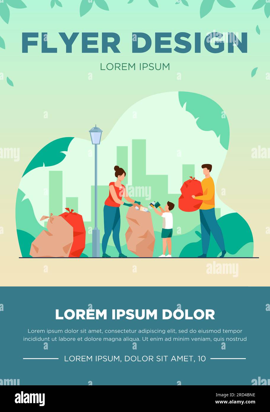 Volunteers community cleaning garbage flat vector illustration Stock ...