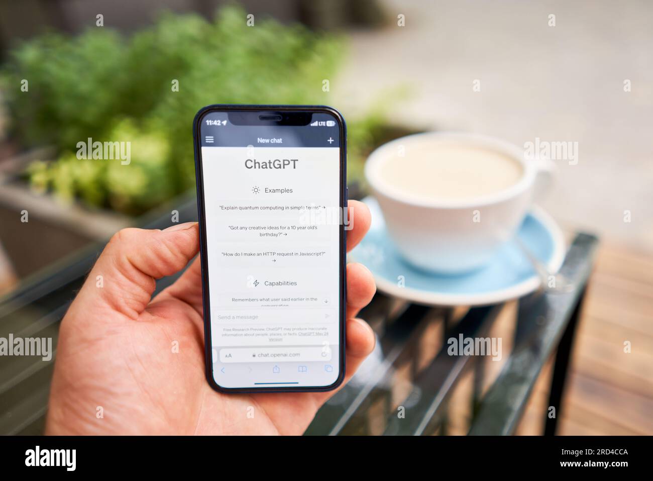 US, California - June 23 2023: ChatGPT chat bot screen seen on ...