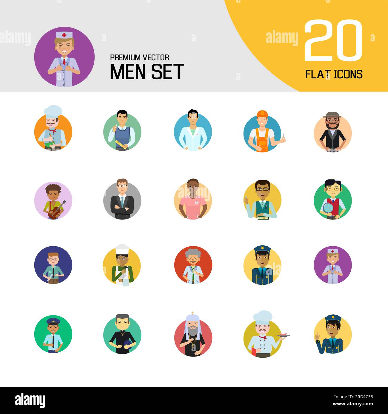 Middle aged group of men Stock Vector Images - Alamy