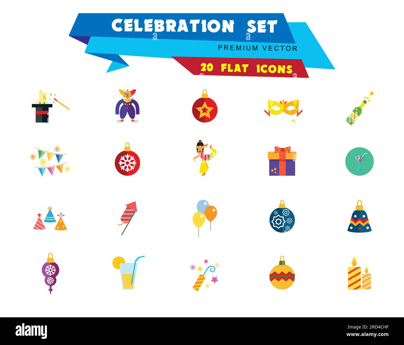 Celebration Icons Set Stock Vector Image & Art - Alamy
