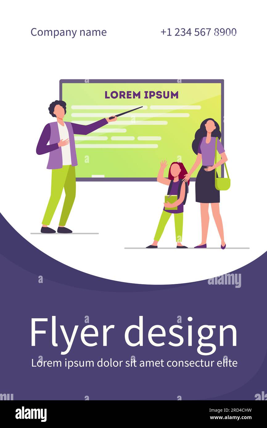 Mom leading child to school class Stock Vector Image & Art - Alamy