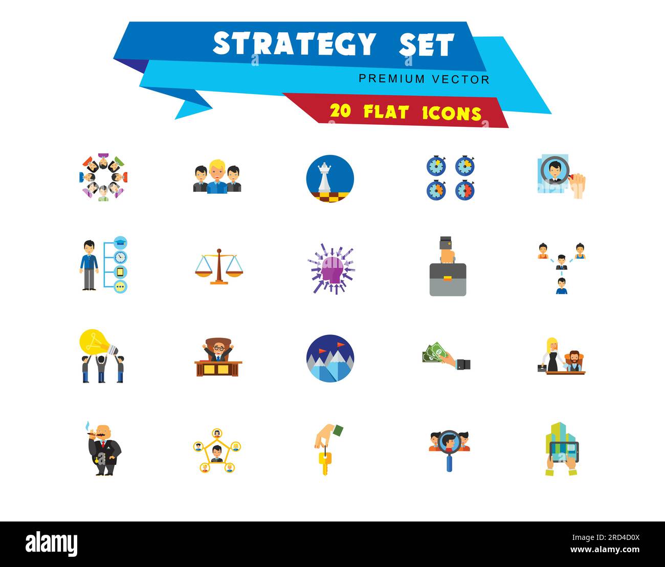 Strategy Icon Set Stock Vector Image & Art - Alamy