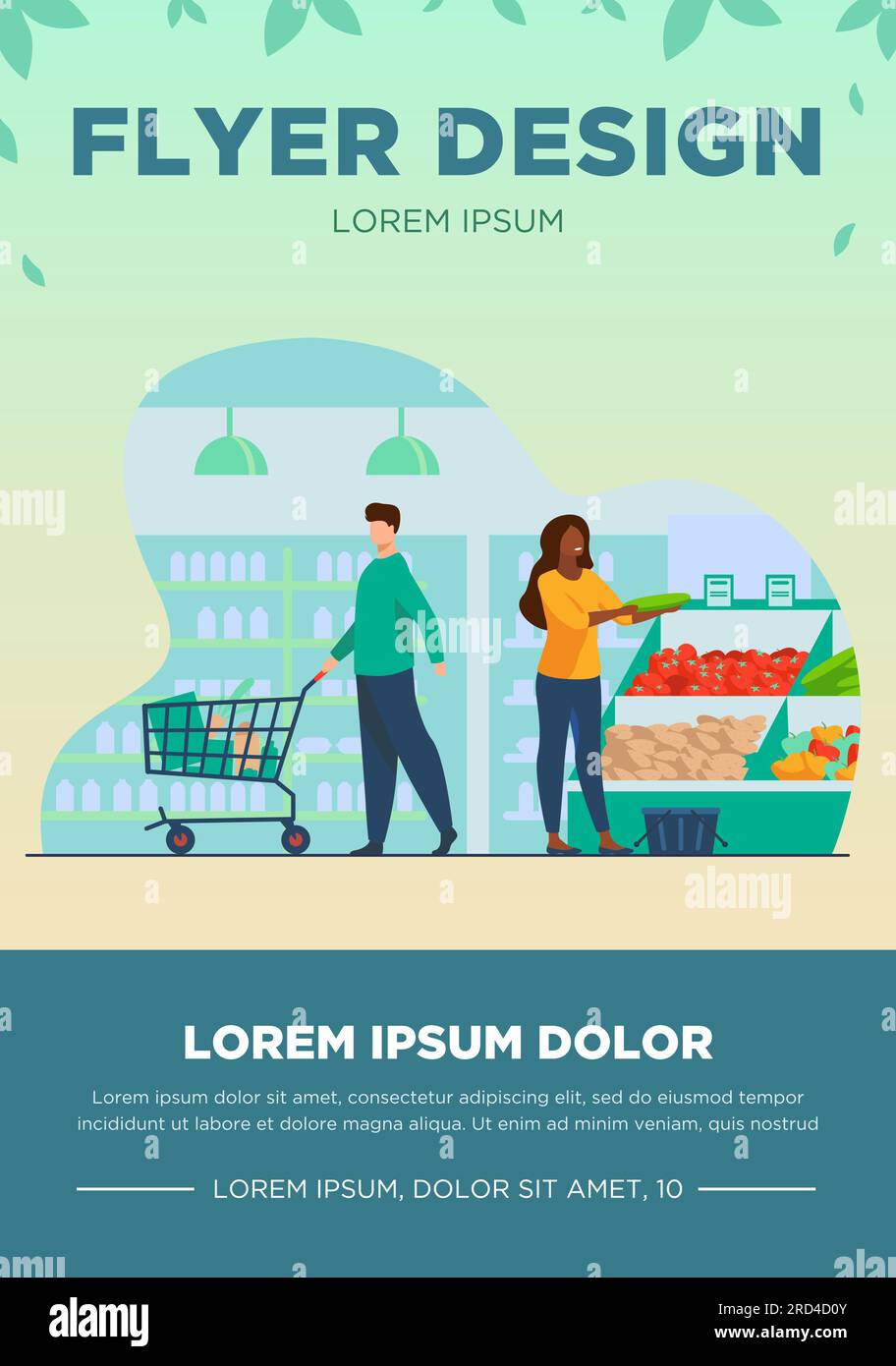 Woman shopping in supermarket choosing Stock Vector Images - Alamy