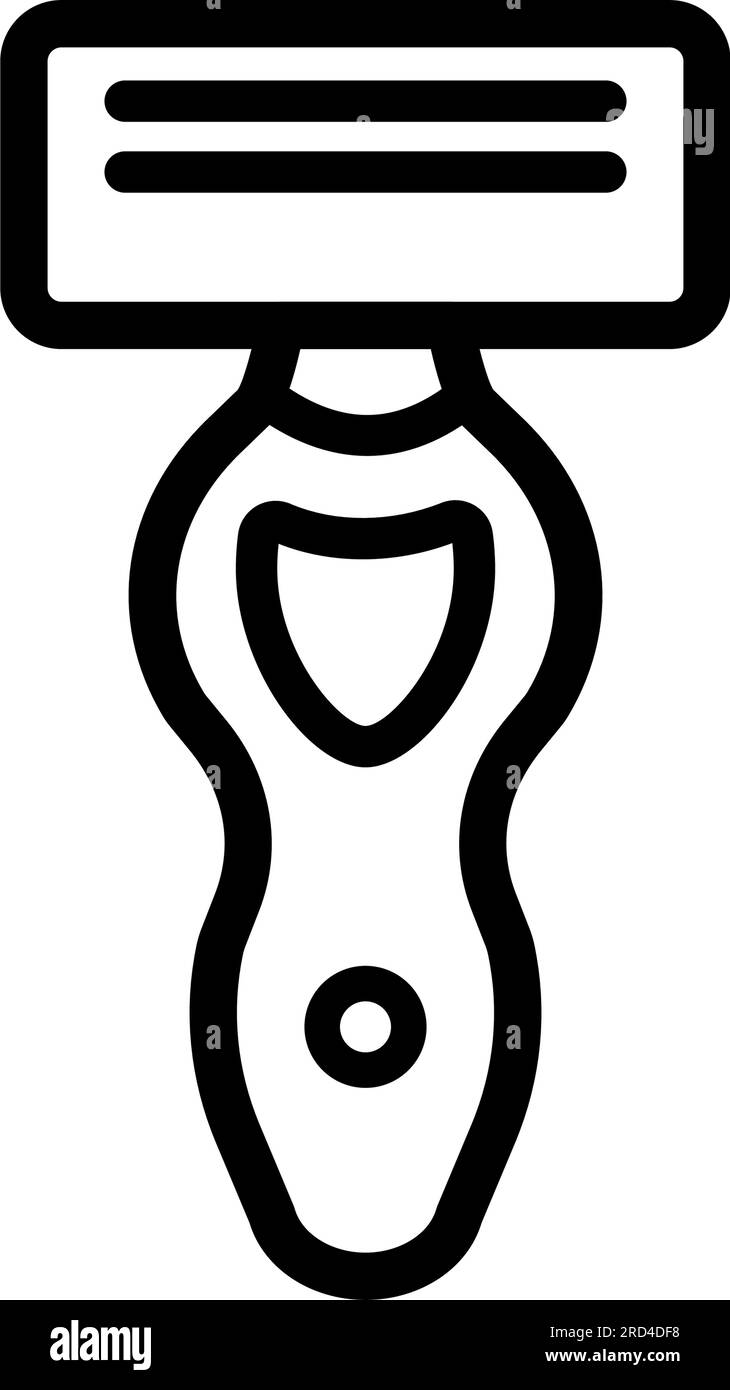 Shaving razor isolated outline icon. Vector illustration shaver on ...