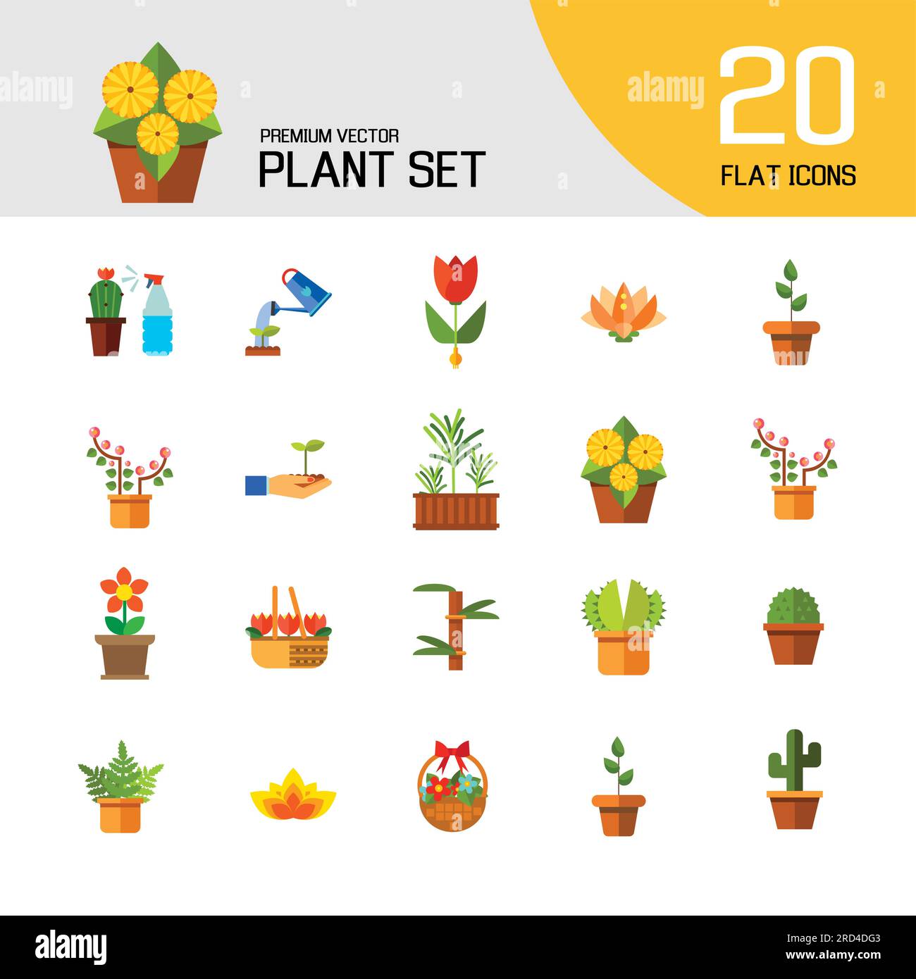 Plant Icon Set Stock Vector Image & Art - Alamy