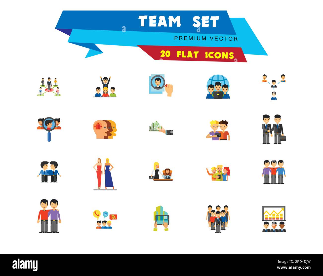 Team Icon Set Stock Vector Image & Art - Alamy