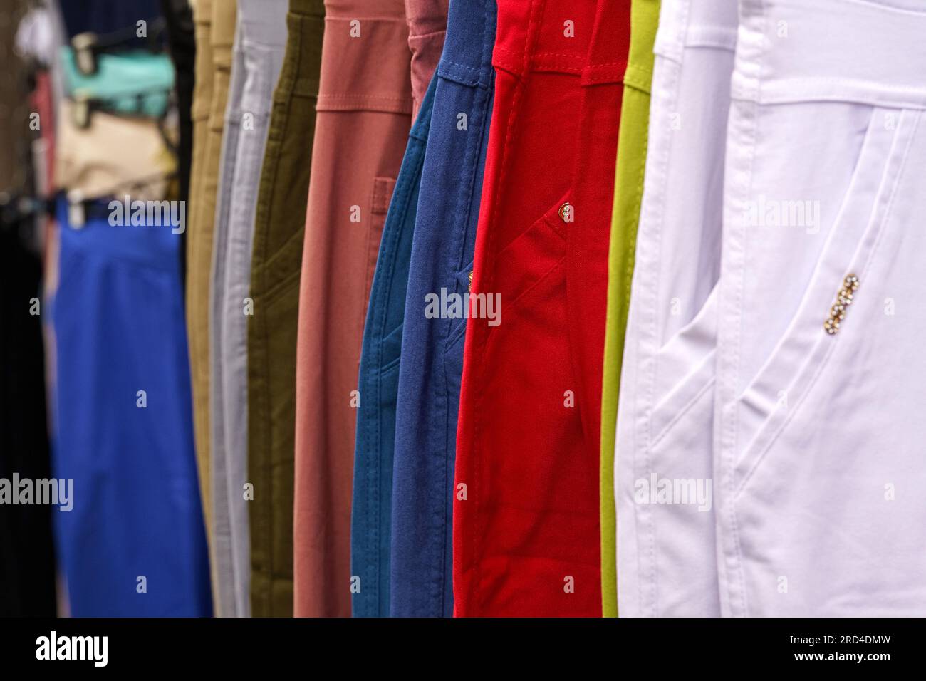 Multi colored clothes on women hi-res stock photography and images - Alamy