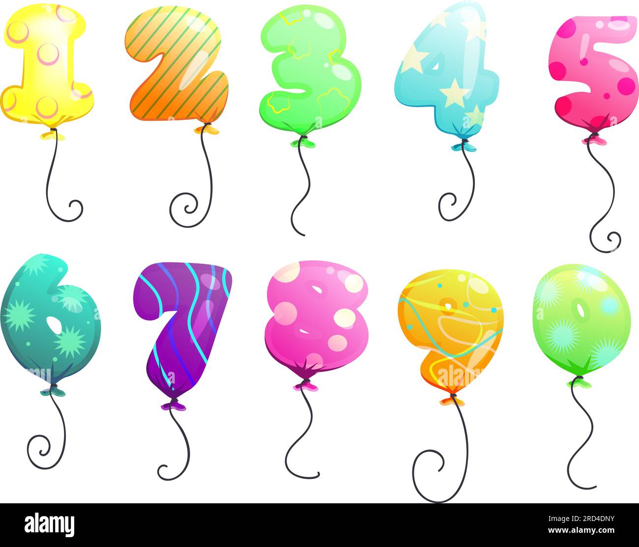 Three balloons icon flat Stock Vector Images - Alamy