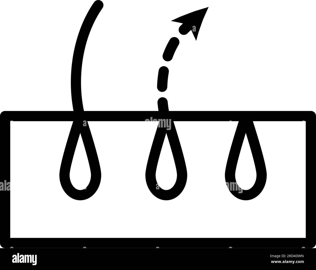 Hair removal outline vector icon. Woman hair remove. Line style vector ...