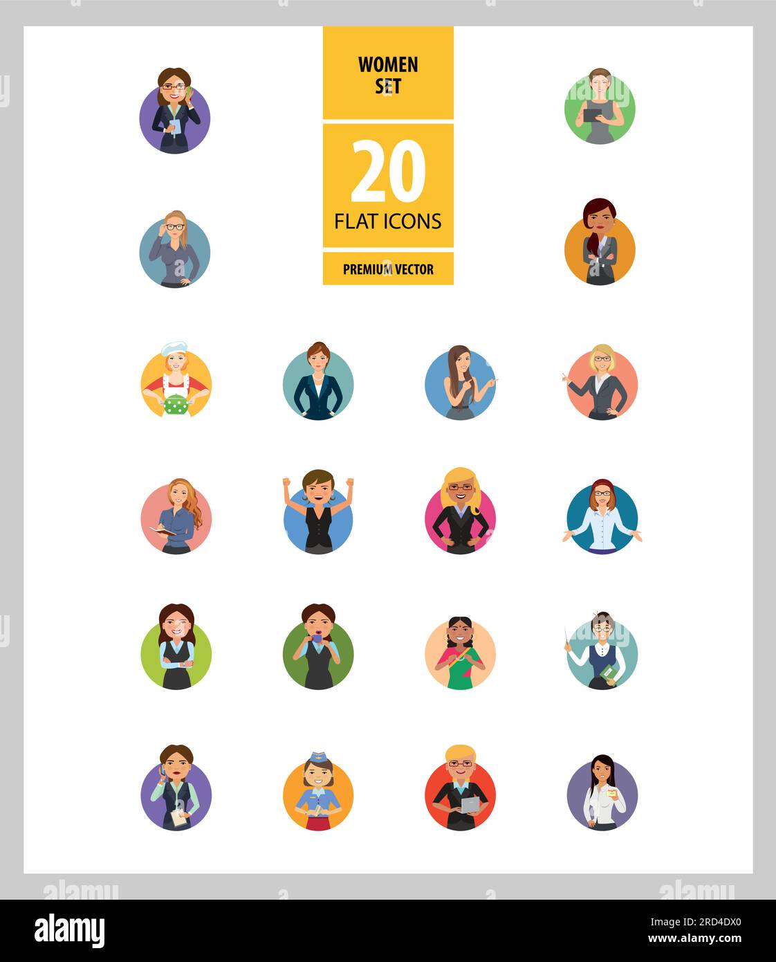 Women Icons Set Stock Vector Image & Art - Alamy