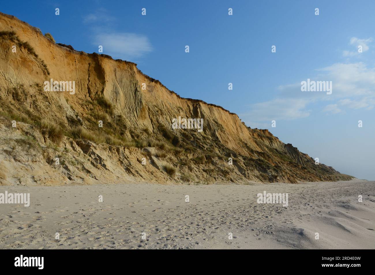 The Red Cliffs on the North Sea coast between Wenningstedt and Kampen ...
