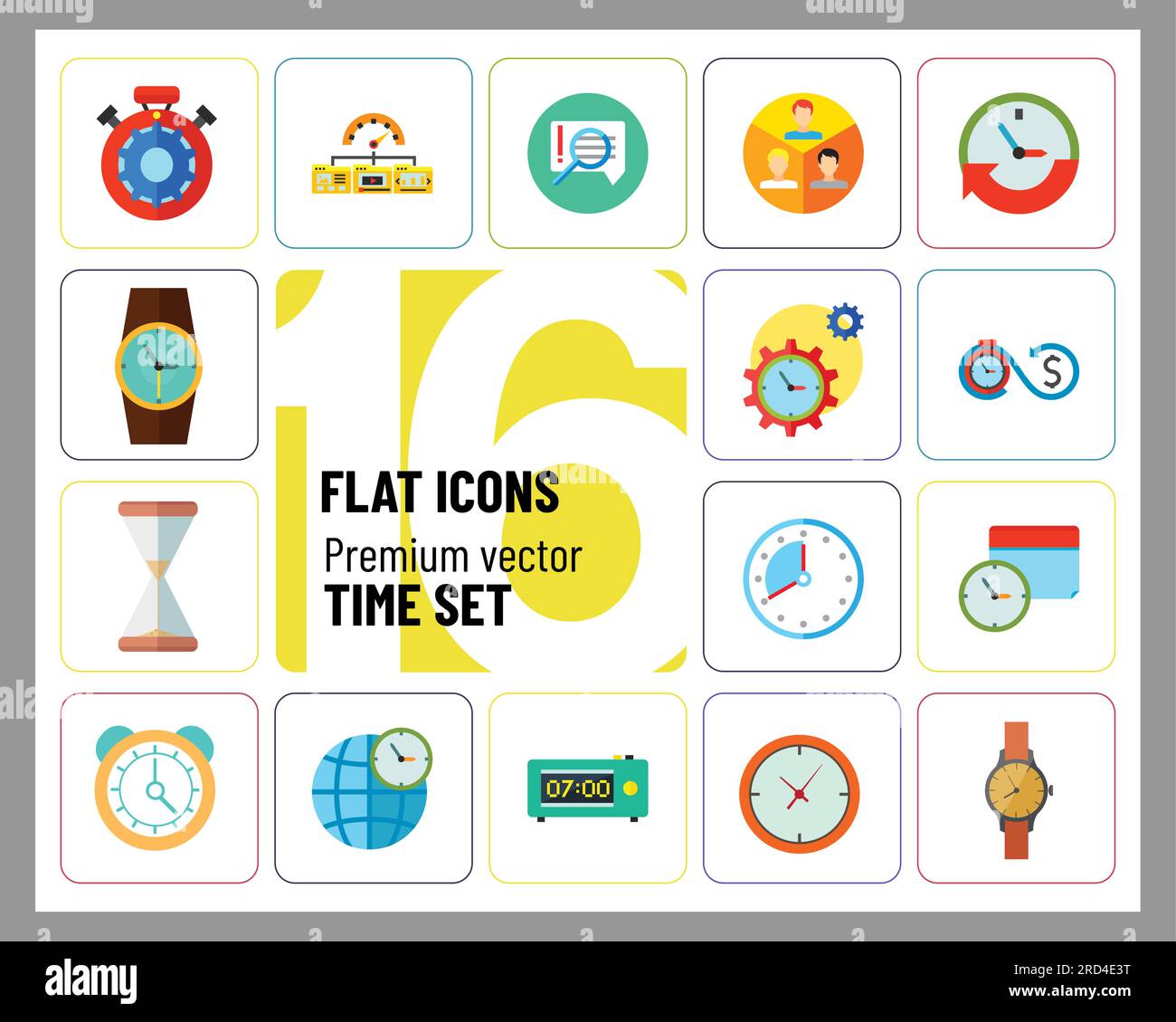Time Icon Set Stock Vector Image & Art - Alamy
