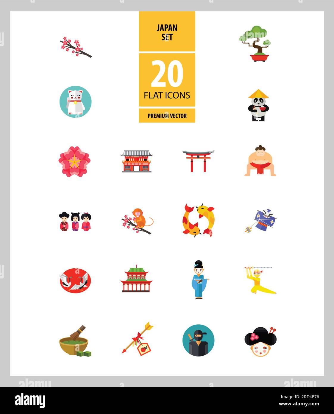 Japan Icon Set Stock Vector Image & Art - Alamy