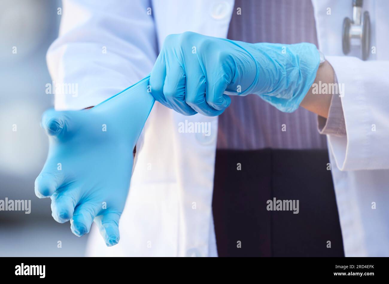 Healthcare, hand of doctor and surgery with surgical gloves for ...