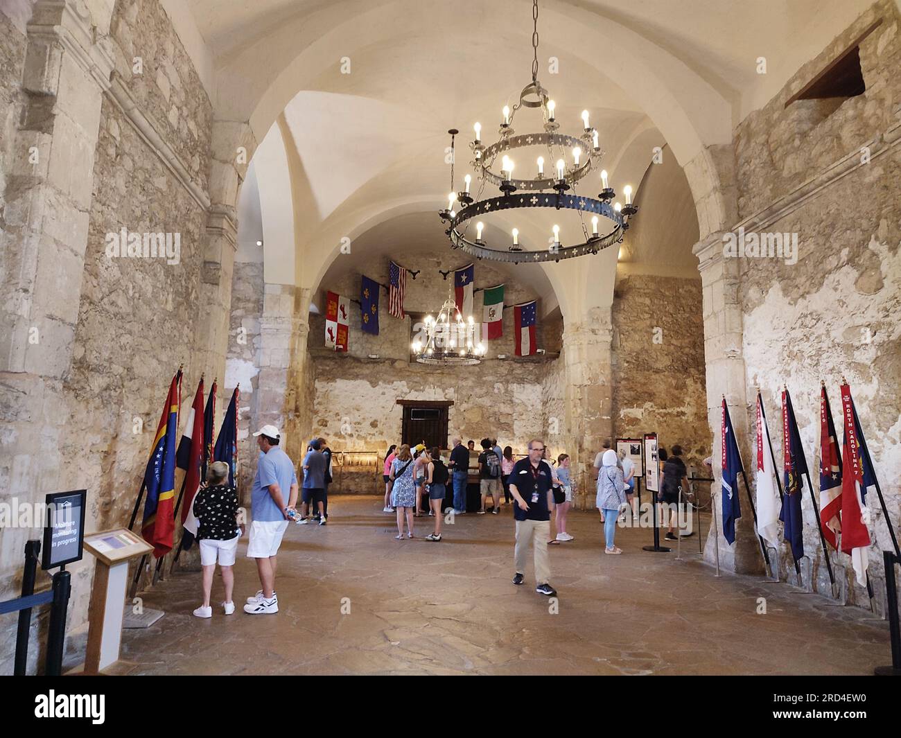 Interior of the famous Alamo church in San Antonio, Texas Stock Photo ...