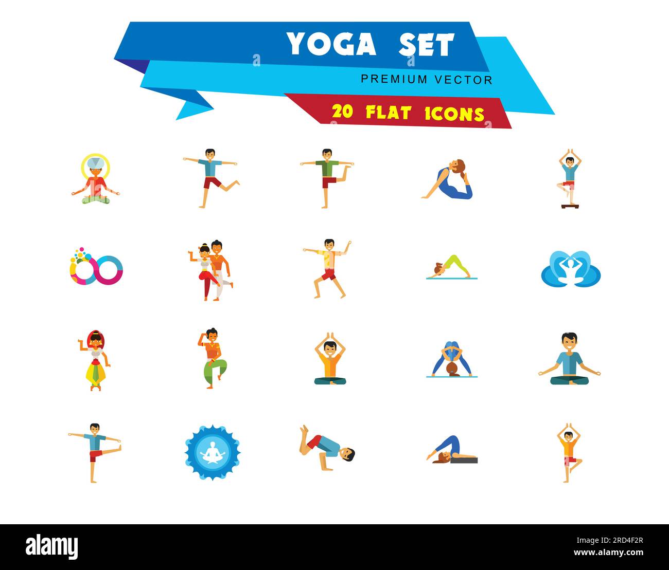 Yoga Icon Set Stock Vector Image & Art - Alamy