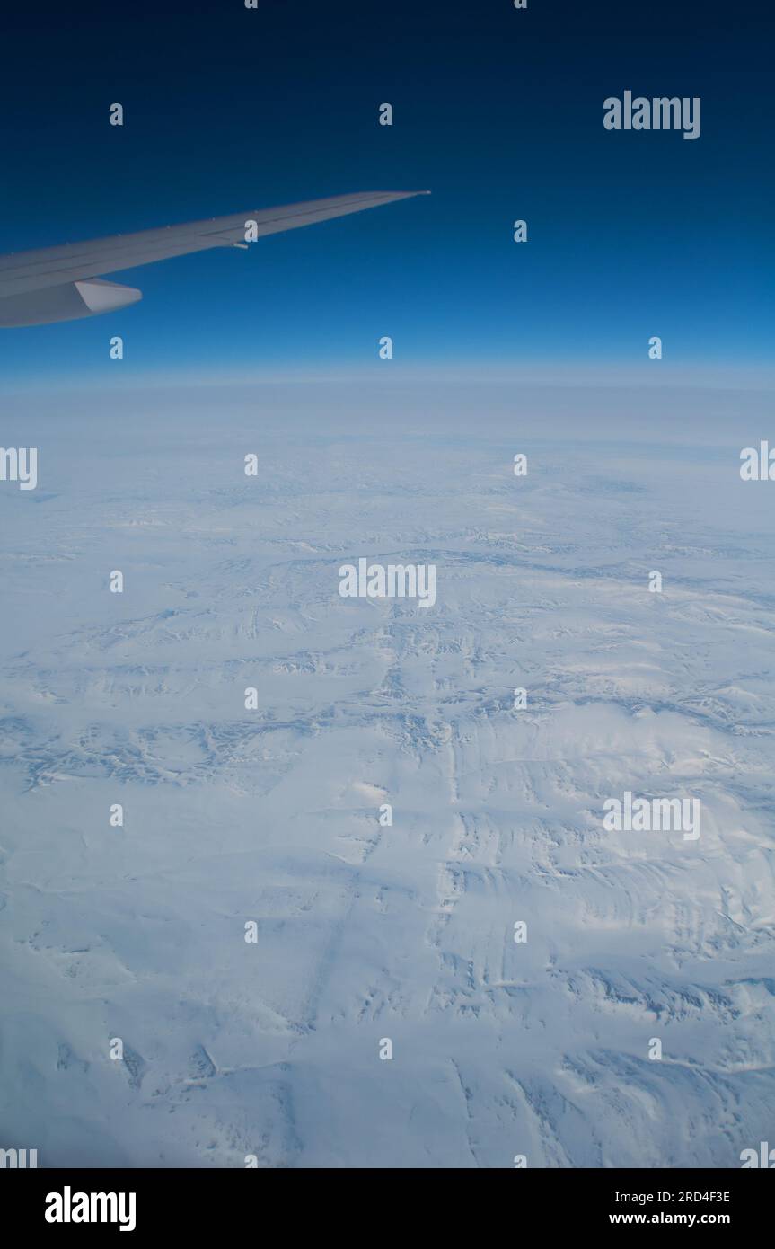 Aerial Frozen Snow to Horizon Stock Photo - Alamy