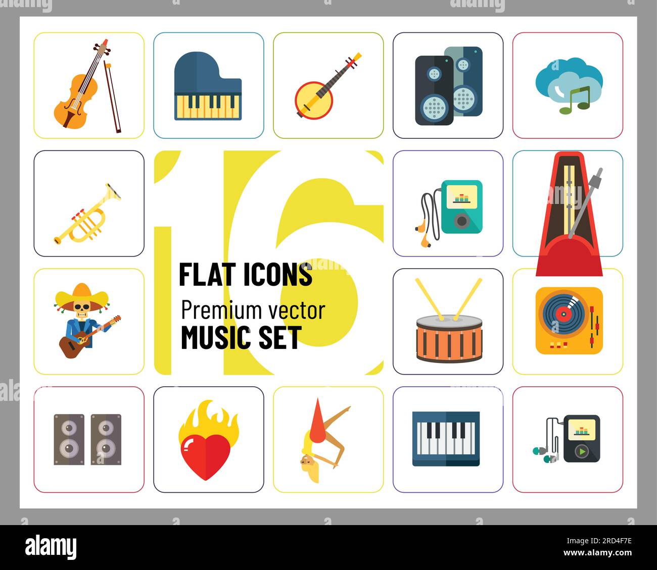 Music Icon Set Stock Vector Image & Art - Alamy