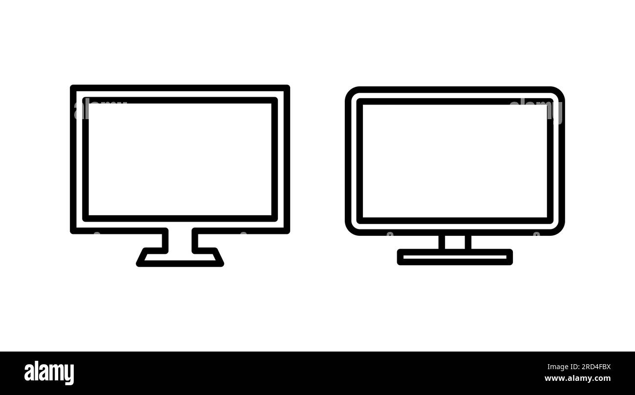 Computer icon vector. computer monitor icon Stock Vector Image & Art - Alamy