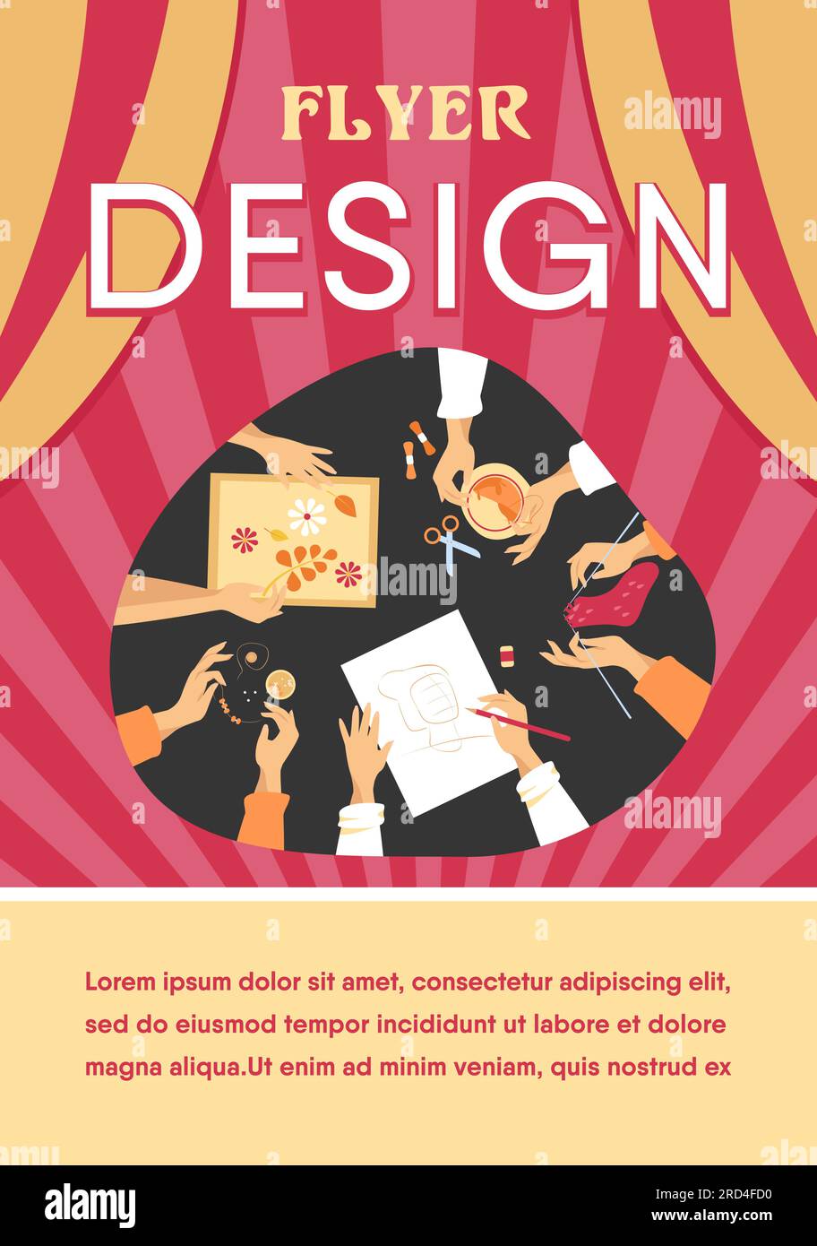 Creative handmade workshop flat vector illustration Stock Vector Image ...