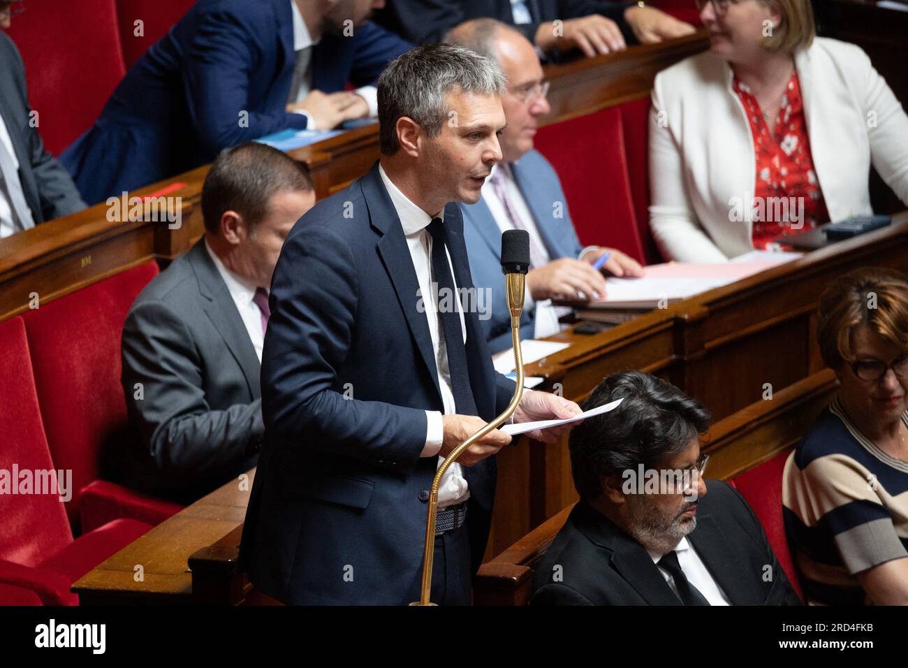 Paris, France. 18th July, 2023. Deputy Loic Kervran during a session of ...