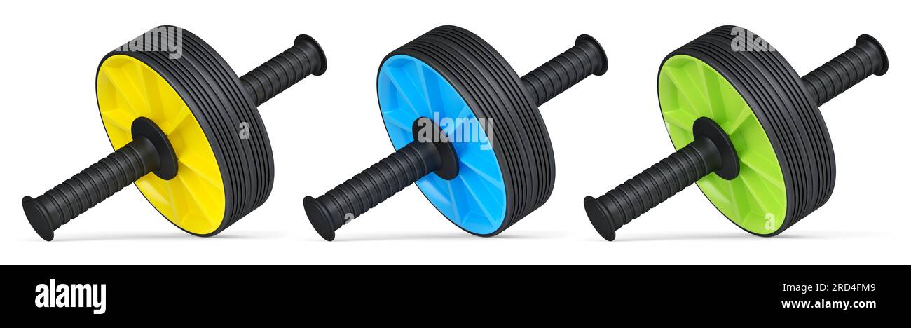 Set of AB rollers for abdominal muscles isolated on white background ...