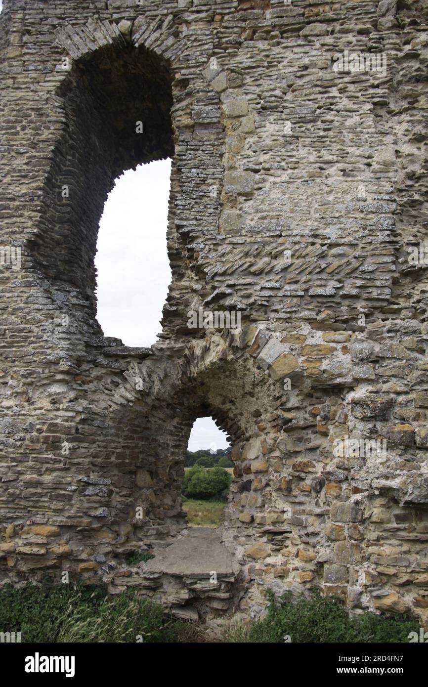 The ruin of the original Knepp Castle on the Knepp Estate West Sussex ...