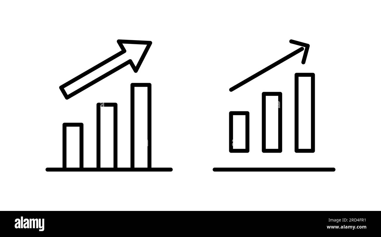 Growing graph Icon vector. Chart icon. Graph Icon Stock Vector Image ...
