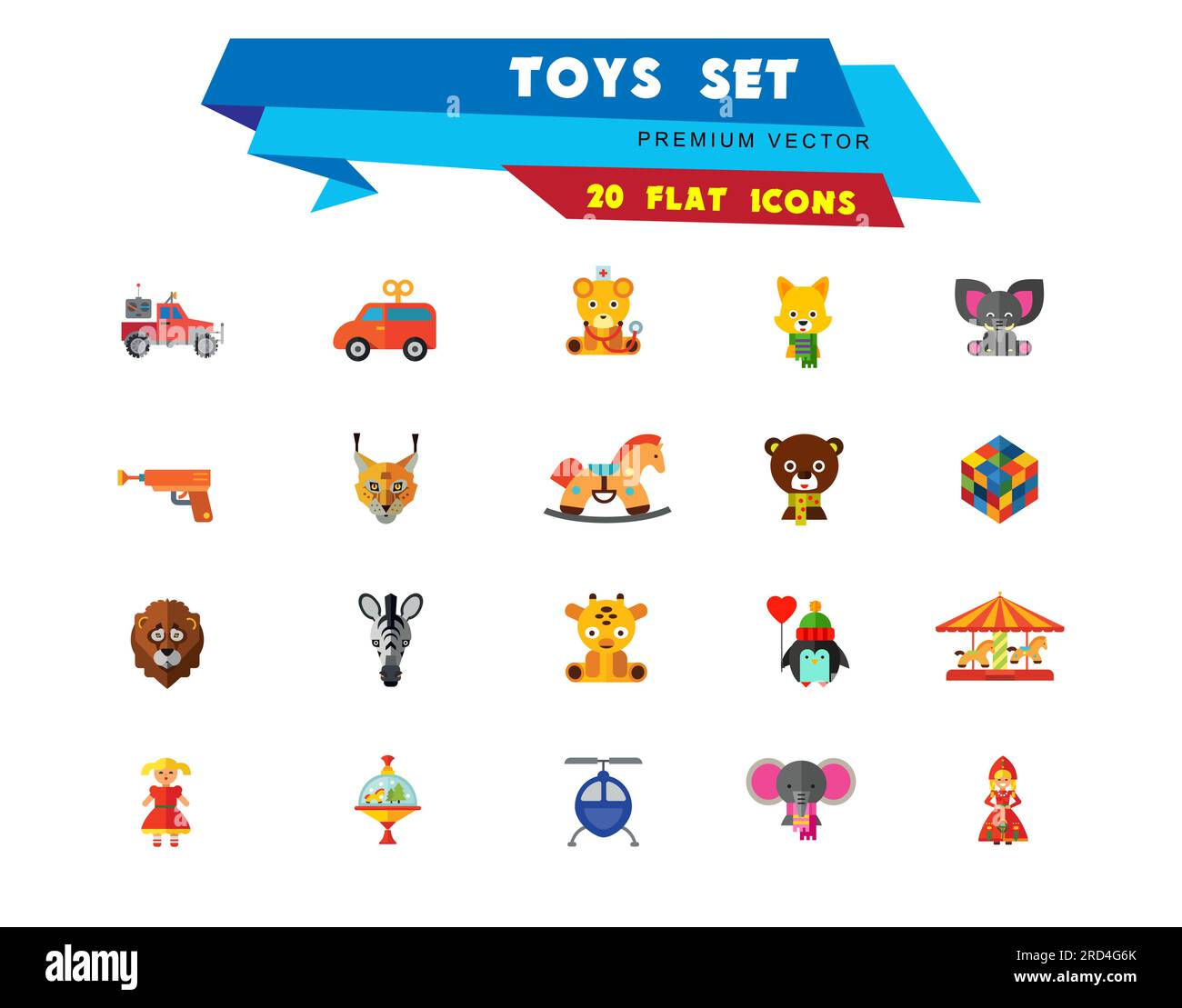 Toys Icons Set Stock Vector Image & Art - Alamy