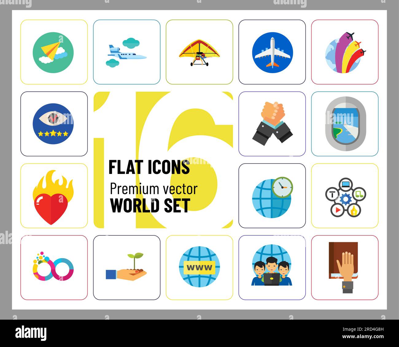 World Icon Set Stock Vector Image & Art - Alamy