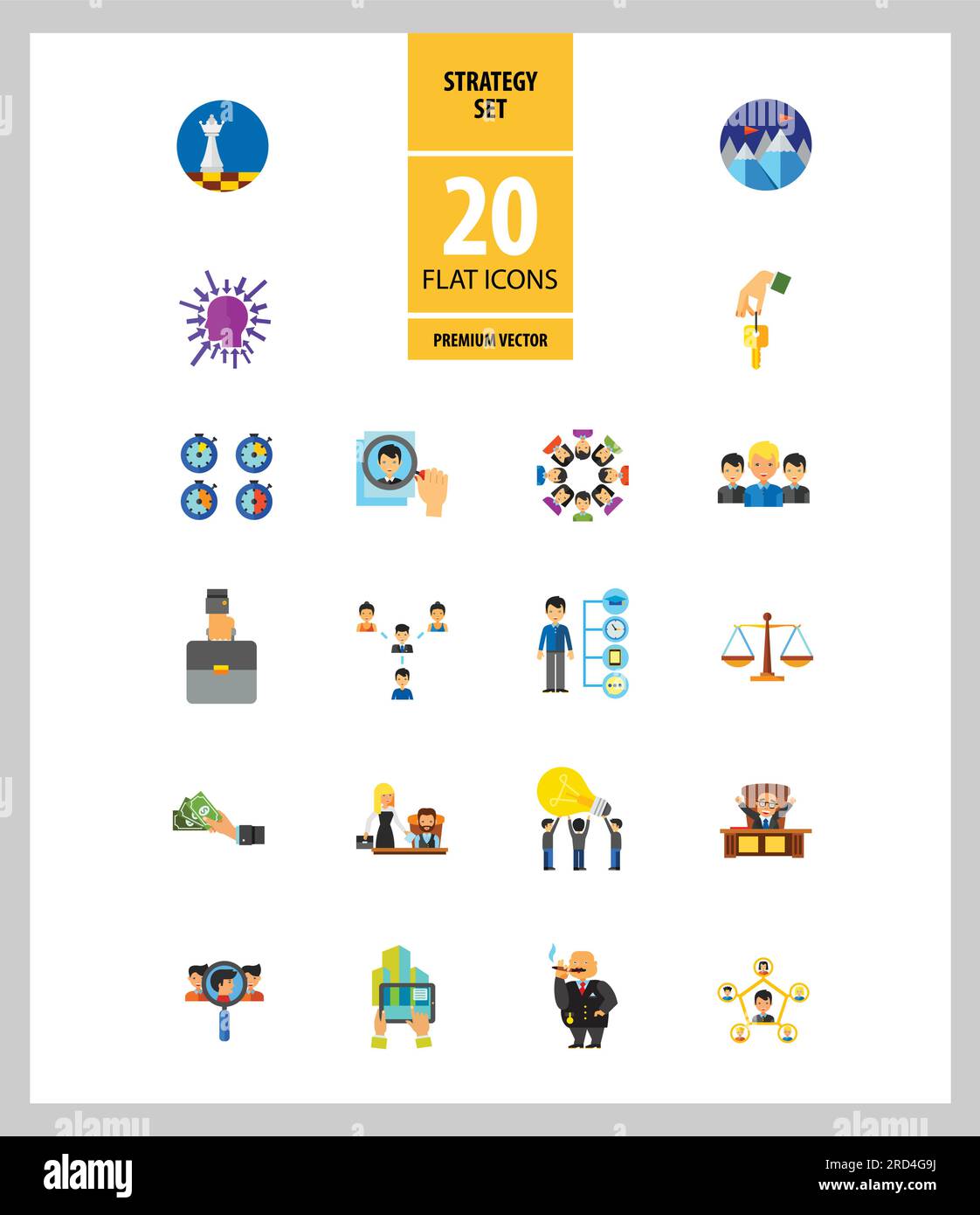 Strategy Icon Set Stock Vector Image & Art - Alamy