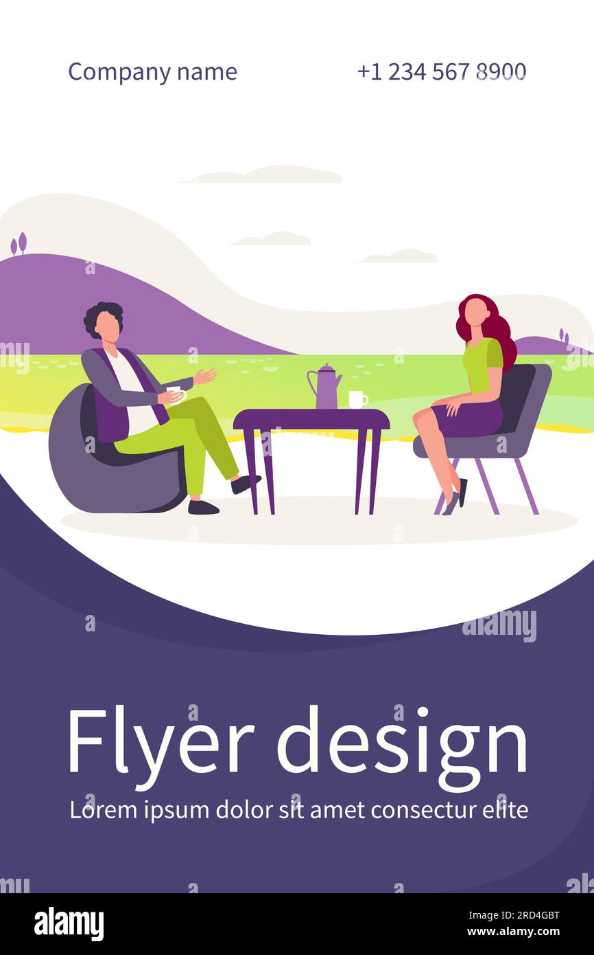 Couple drinking tea coffee Stock Vector Images - Alamy