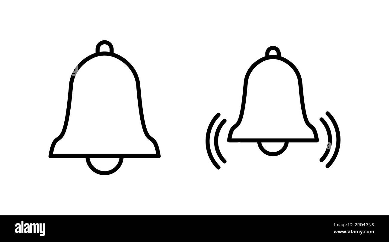 Bell Icon vector in trendy flat style isolated. Notification symbol web ...