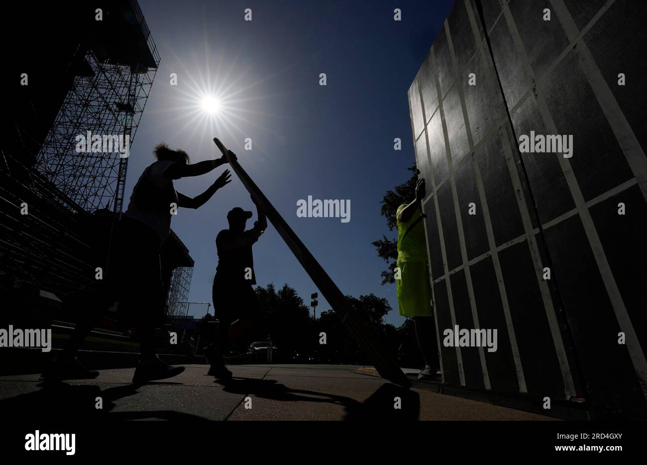 Advocates for cooling Texas prisons construct a makeshift cell before a ...