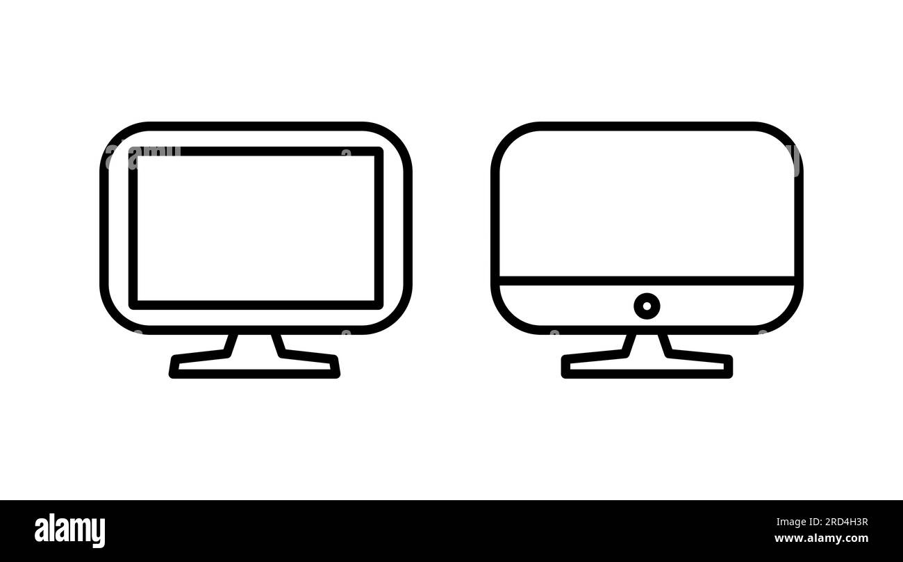 Computer icon vector. computer monitor icon Stock Vector Image & Art ...