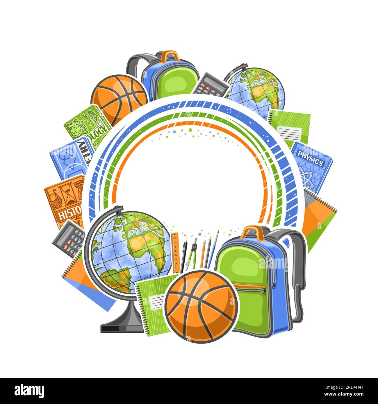 Vector frame for School with empty copy space for ad text, decorative ...