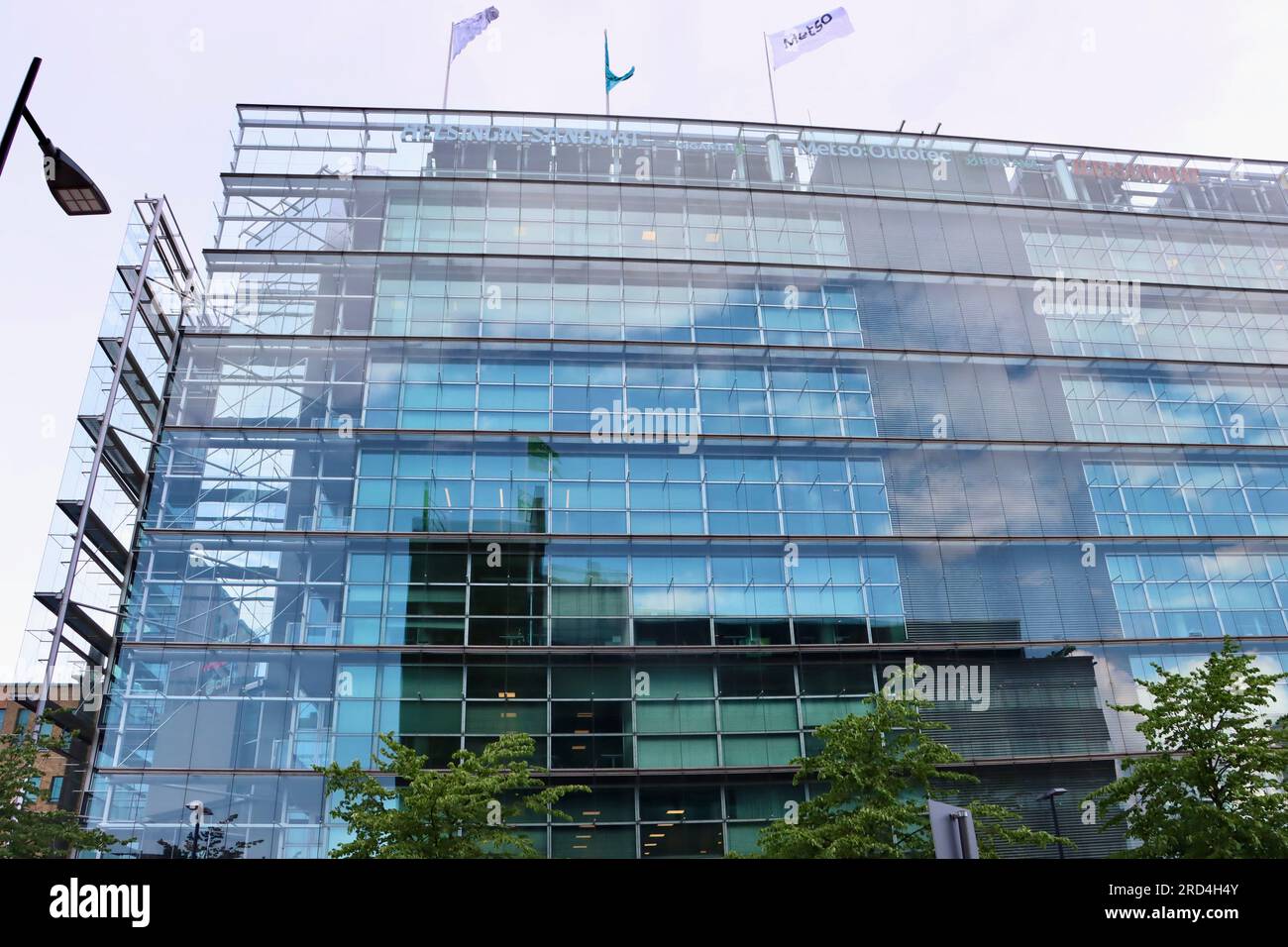 Exterior of Sanomatalo building in the center of Helsinki, Finland ...