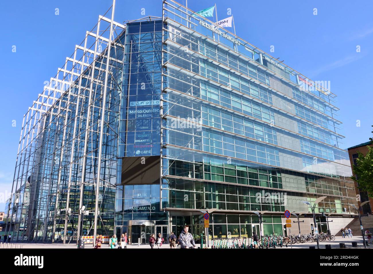 Exterior of Sanomatalo building in the center of Helsinki, Finland ...