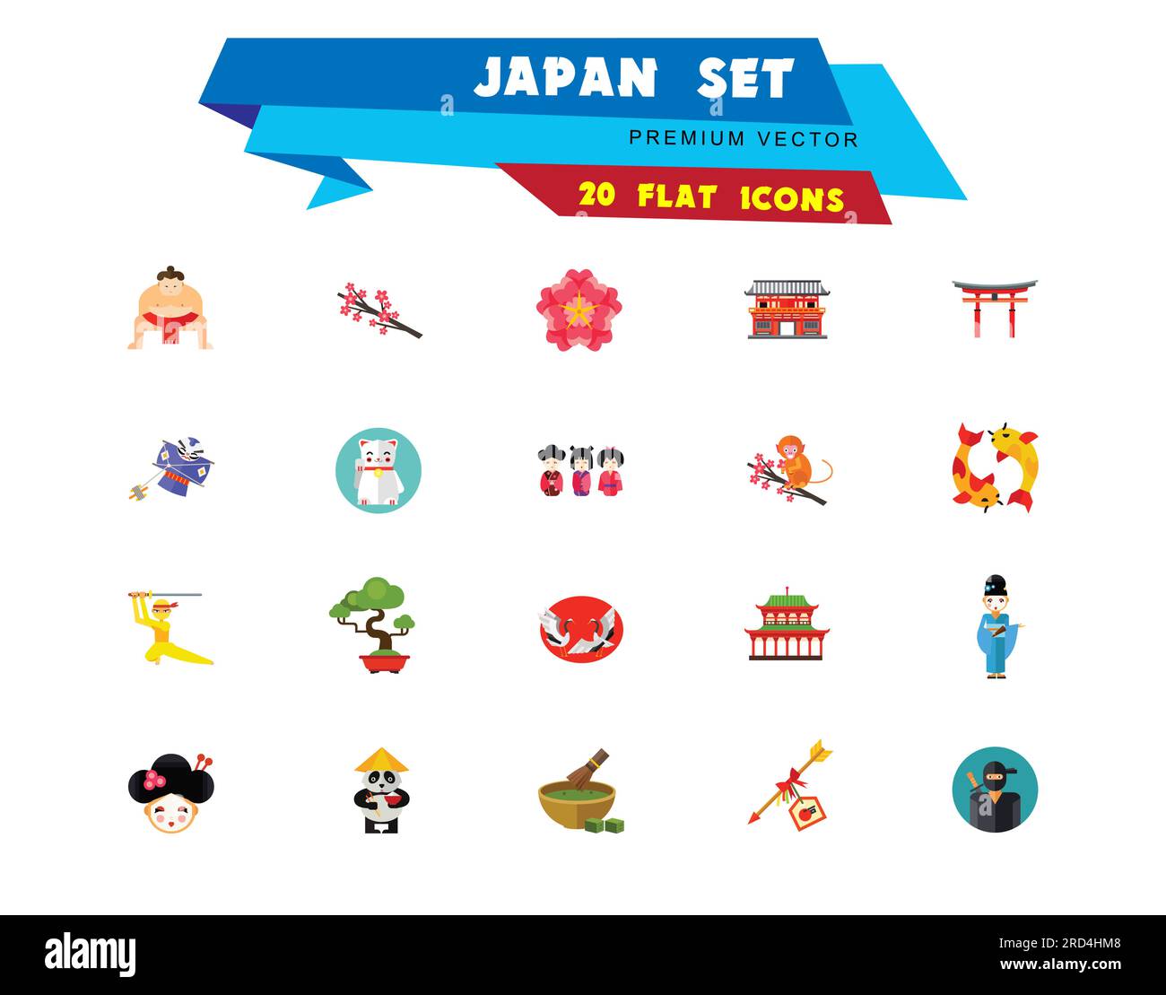 Japan Icon Set Stock Vector Image & Art - Alamy